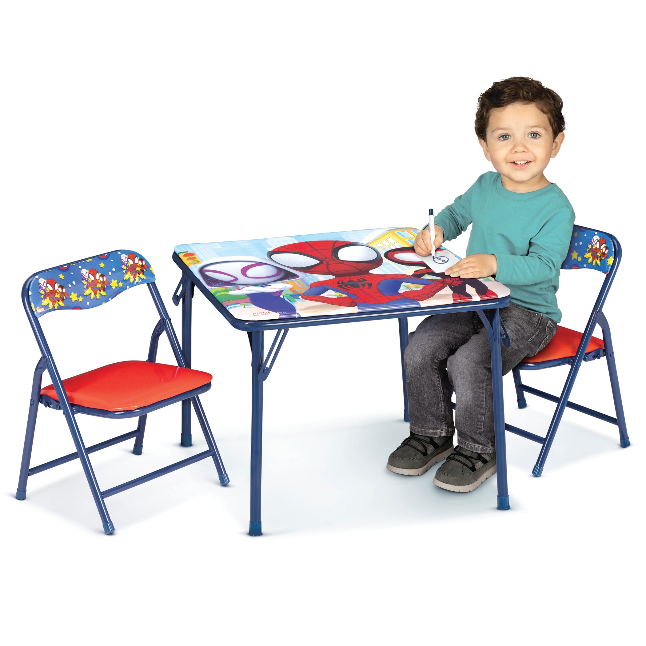 Spidey & His Amazing Friends Jr. Activity Table Set with 2 Chairs ...