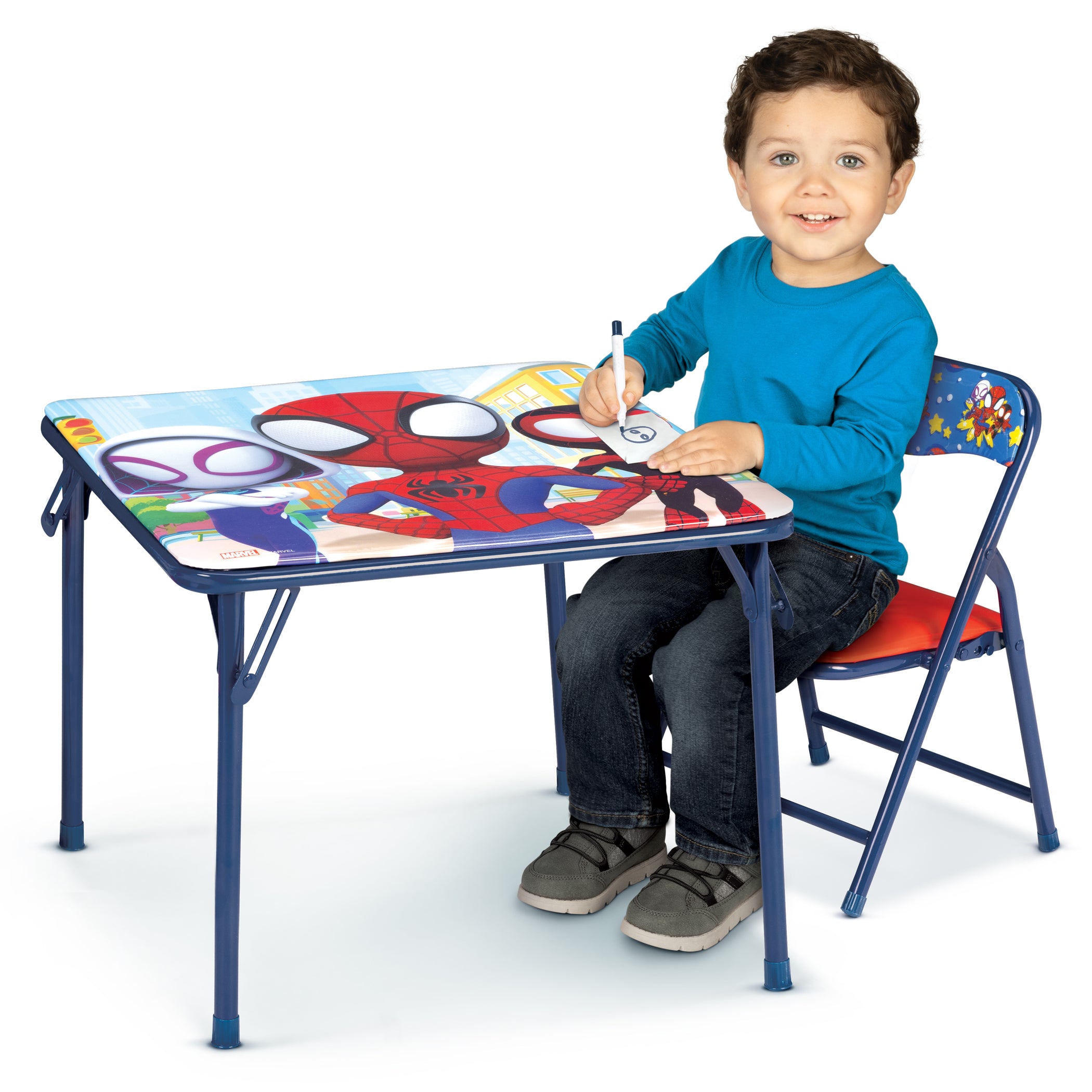 SPIDEY & HIS AMAZING FRIENDS JR. ACTIVITY TABLE W/1 CHAIR — Jakkswholesale